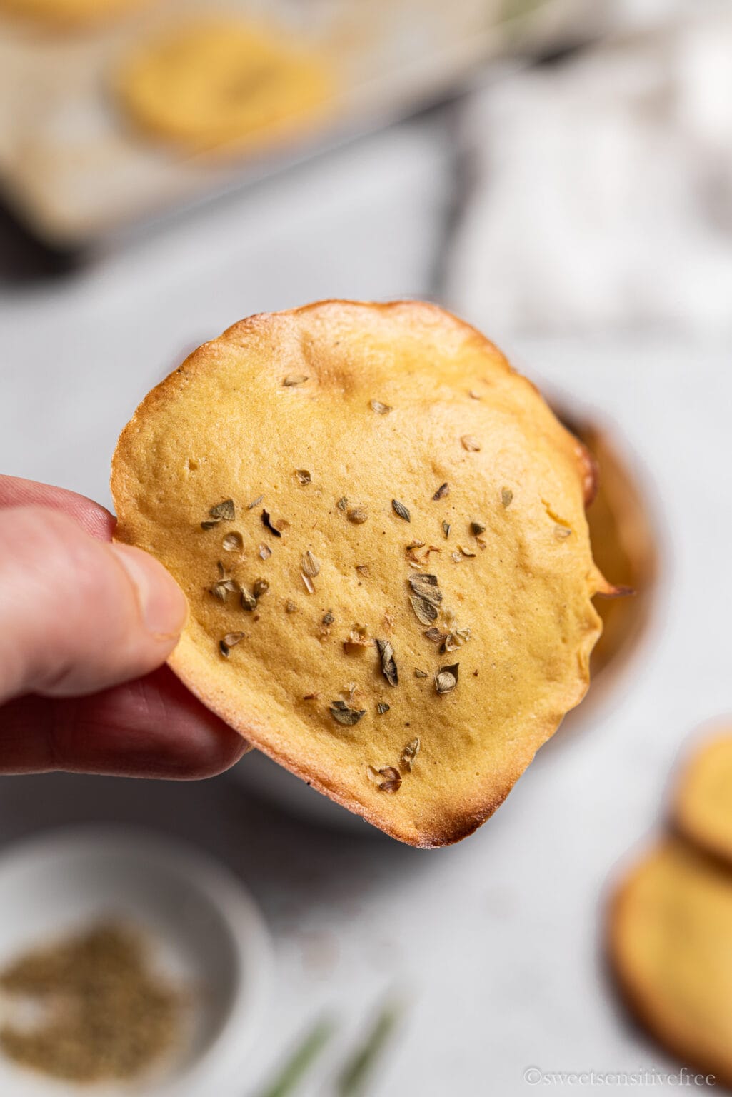 Baked Chickpea Chips (Gluten free, Vegan)